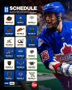 2024-25 Schedule Released - Toronto Rock