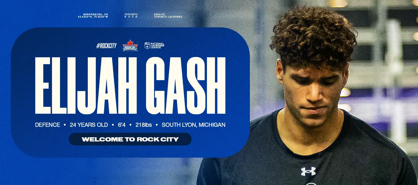 Rock Acquire Rights To Defender Elijah Gash - Toronto Rock